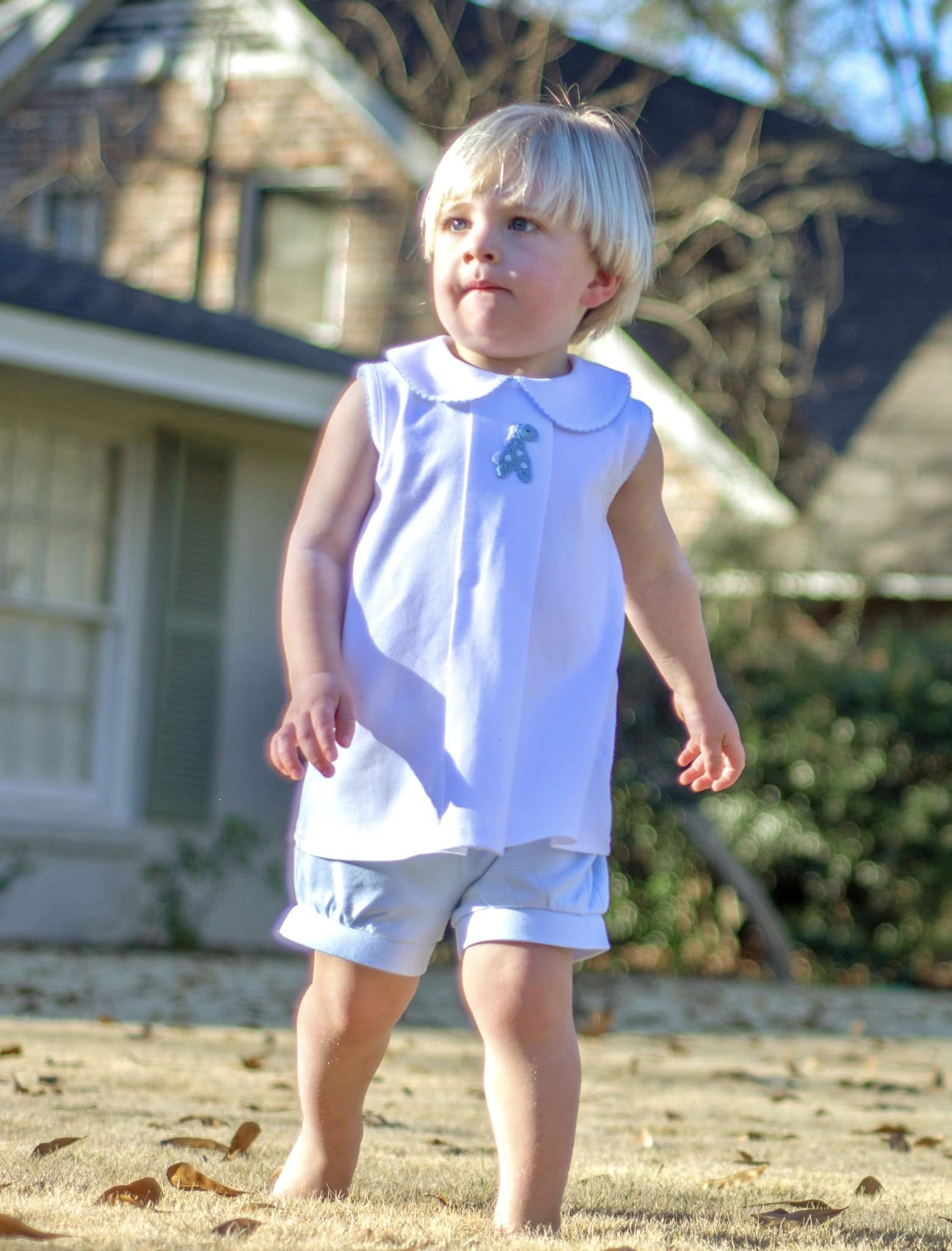 Reverse Pleat Top Blue picot – PBJ LLC