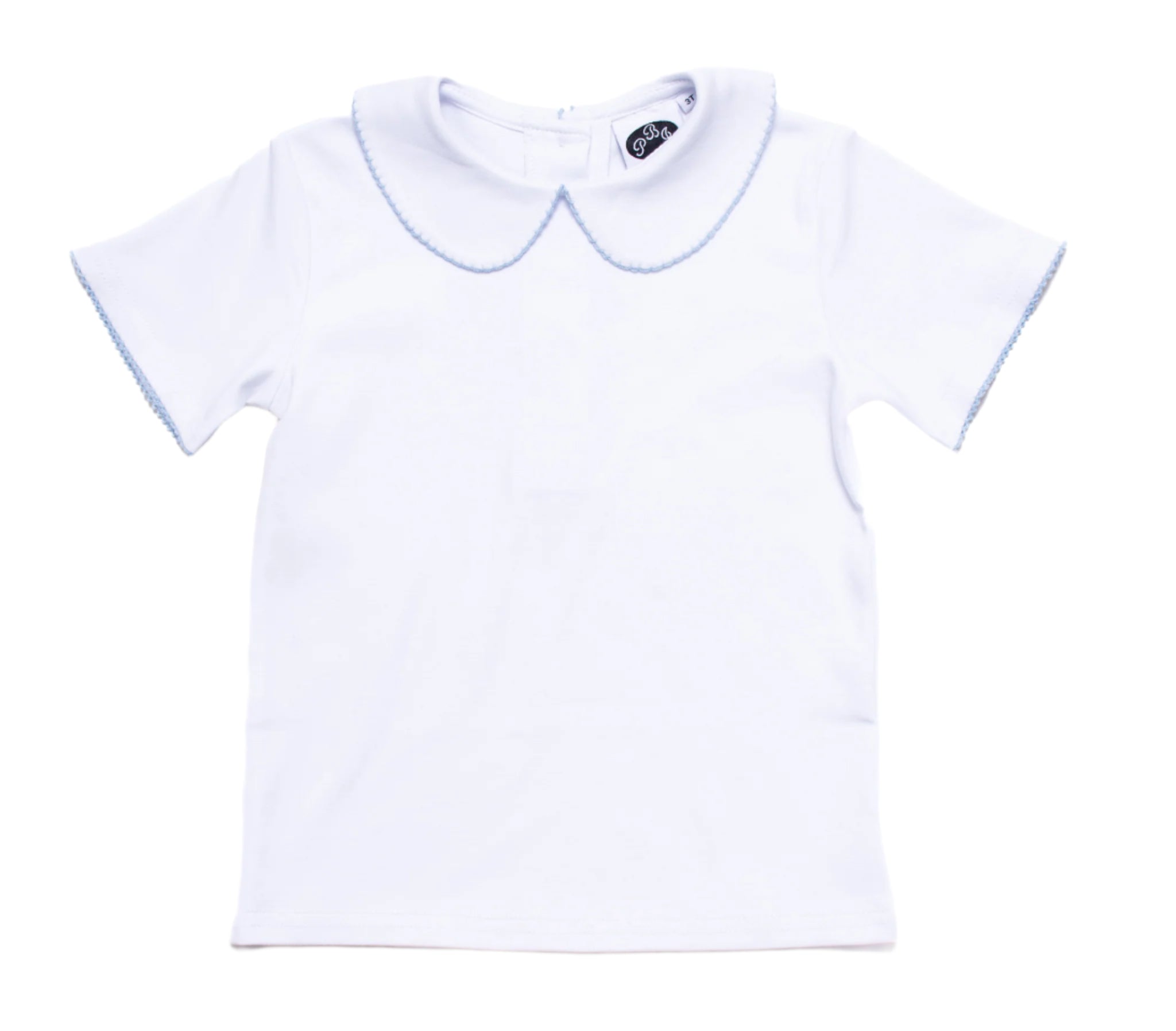 Blue Picot trim SS shirt – PBJ LLC