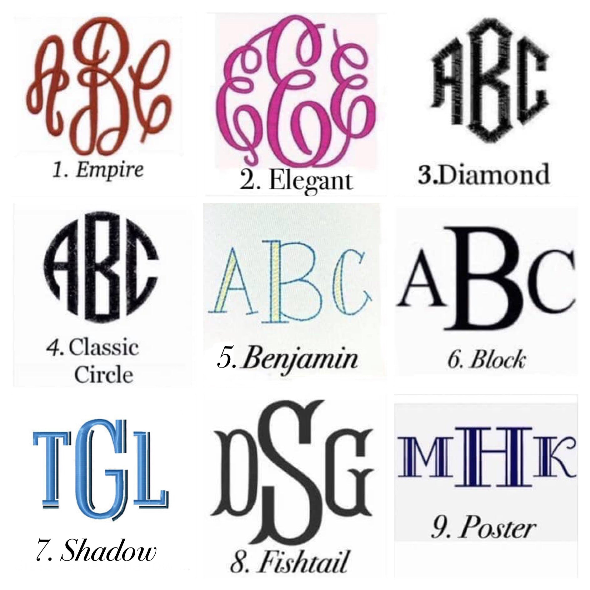 Monogramming designs – PBJ LLC